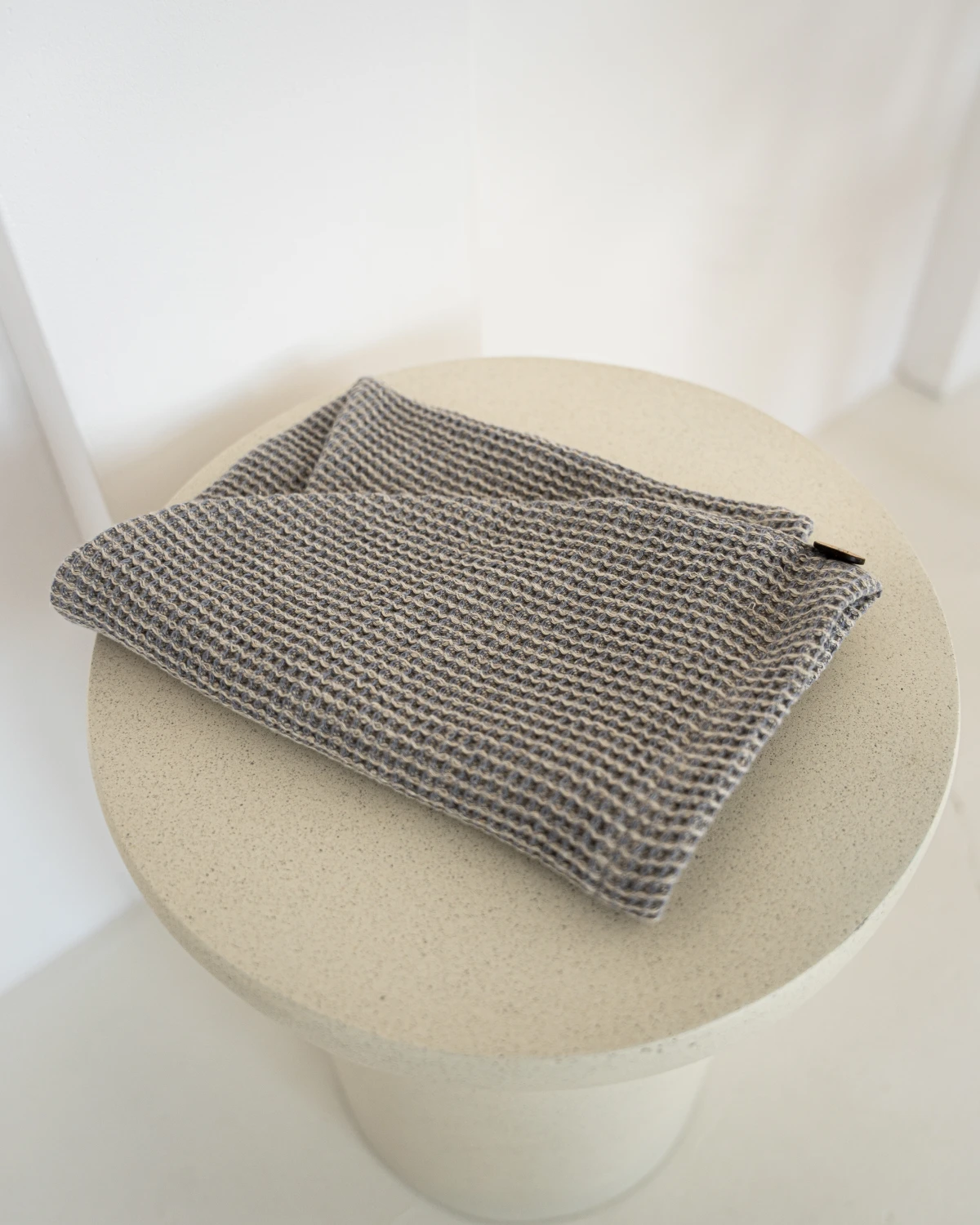 TURBAN DO WŁOSÓW WAFEL NATURAL GREY - Saumi